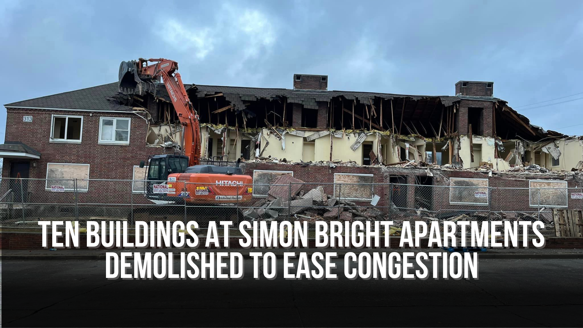 Ten buildings at Simon Bright Apartments demolished to ease congestion ...
