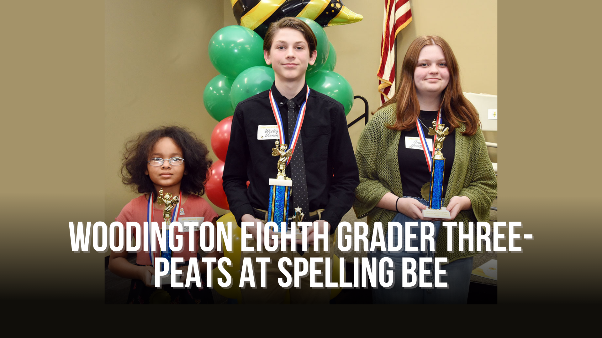Woodington eighth grader three-peats at spelling bee — Neuse News