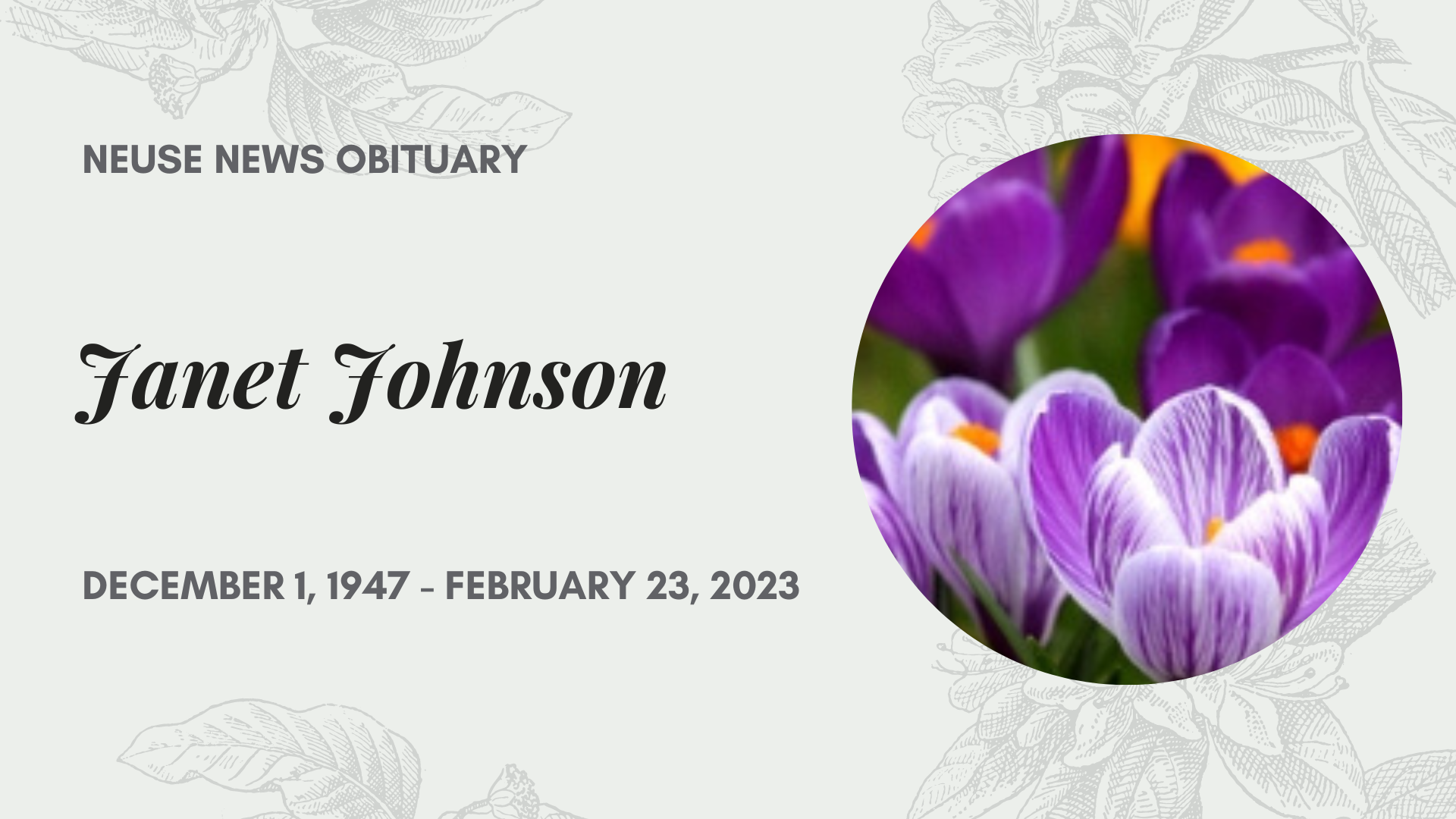 Obituary - Janet Johnson — Neuse News Obituary - Janet Johnson — Neuse News