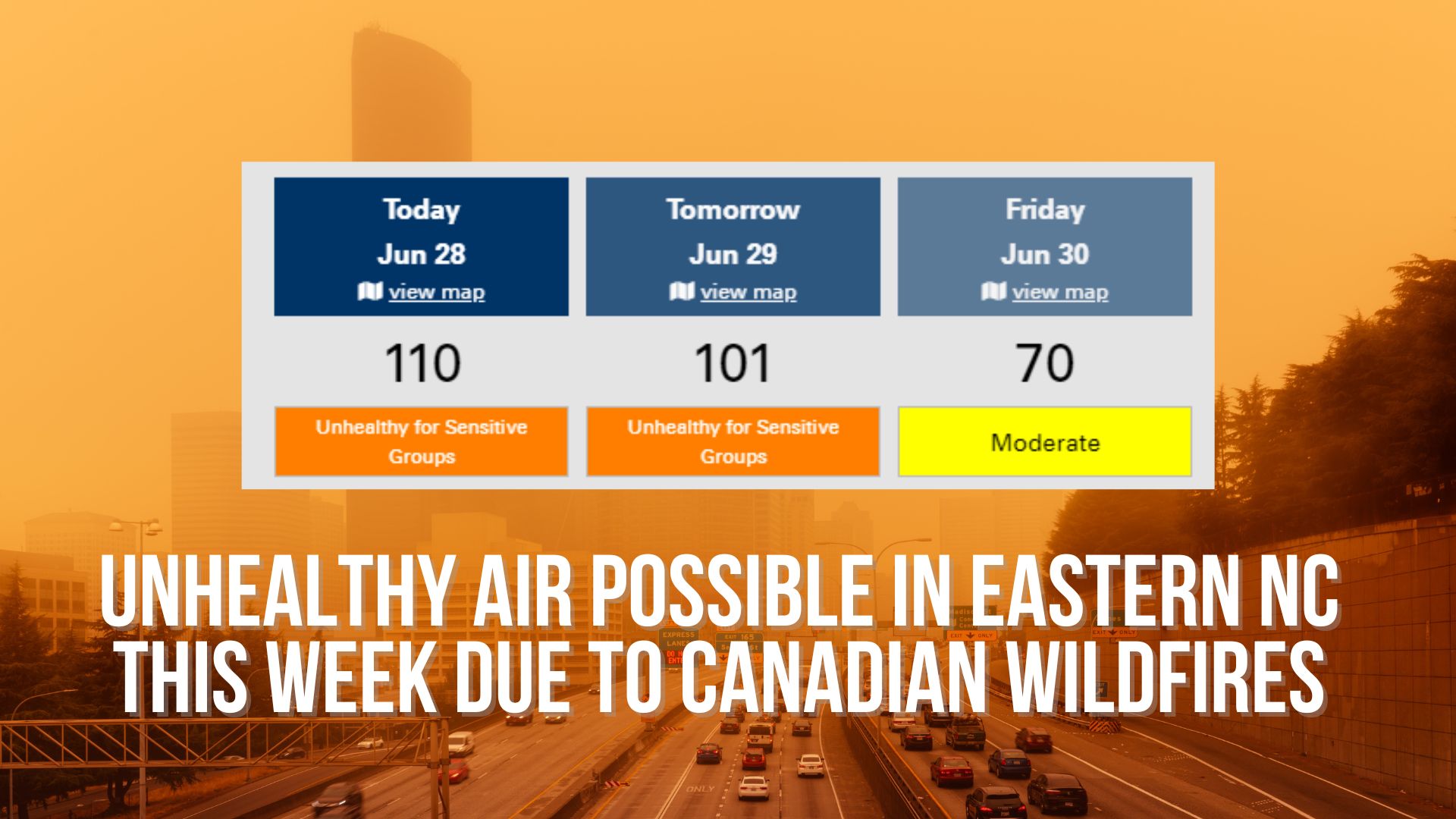 Unhealthy Air Possible in Eastern NC this week due to Canadian ...