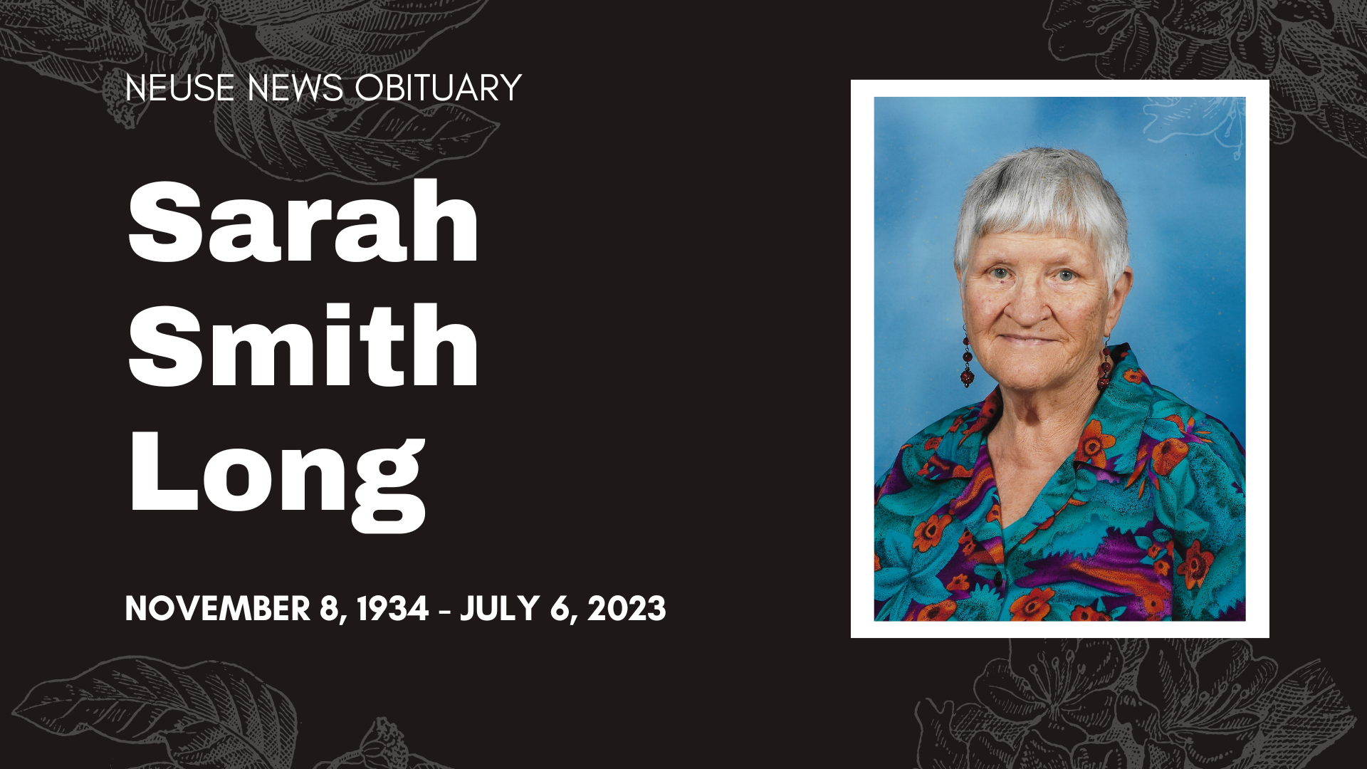 Obituary: Sarah Smith Long — Neuse News