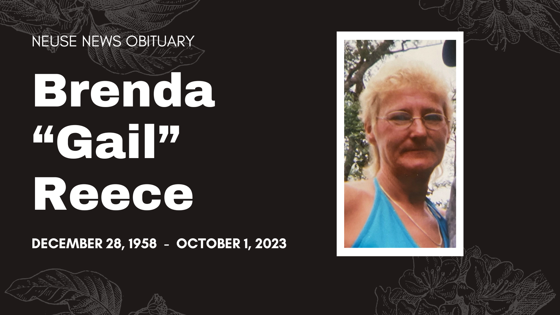 Obituary: Brenda “Gail” Reece — Neuse News