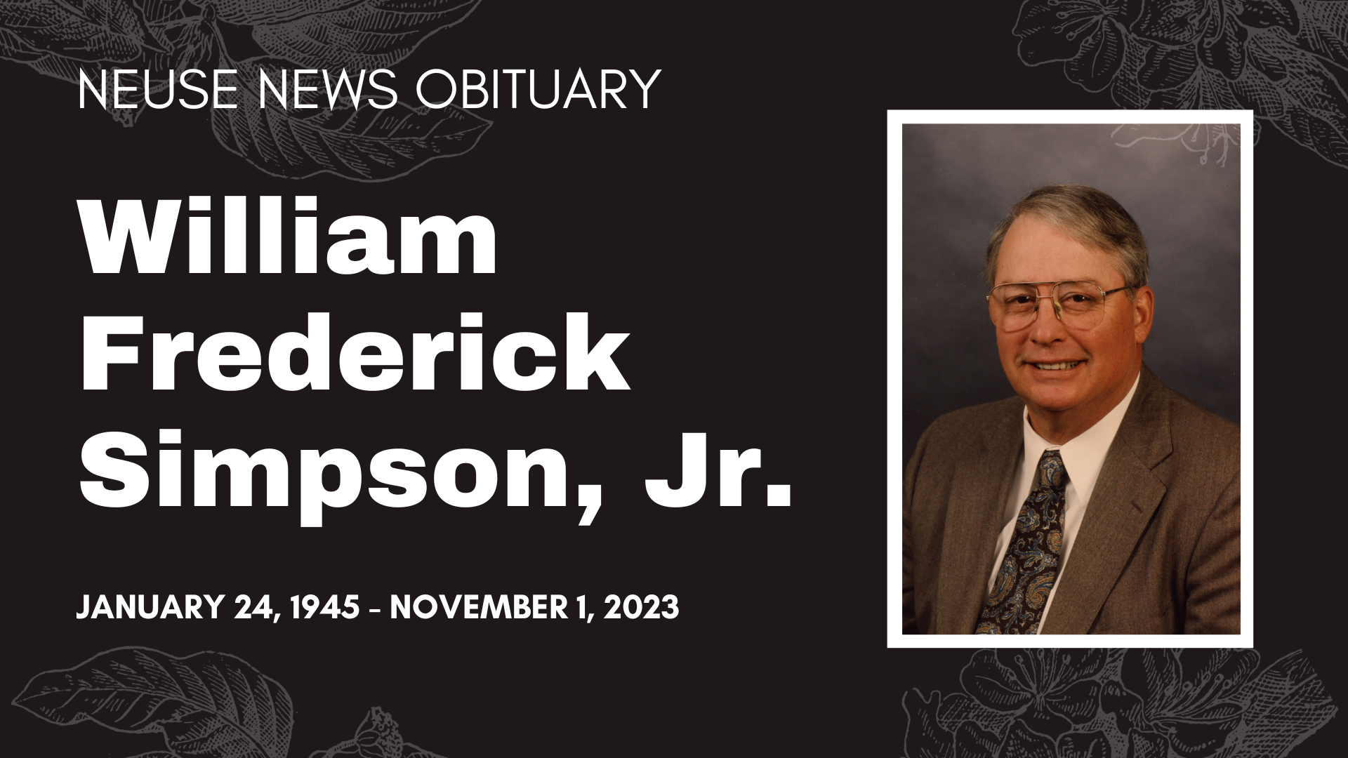Obituary: William Frederick Simpson, Jr. — Neuse News