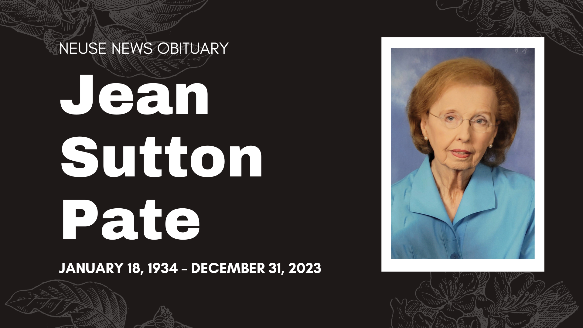 Obituary: Jean Sutton Pate — Neuse News
