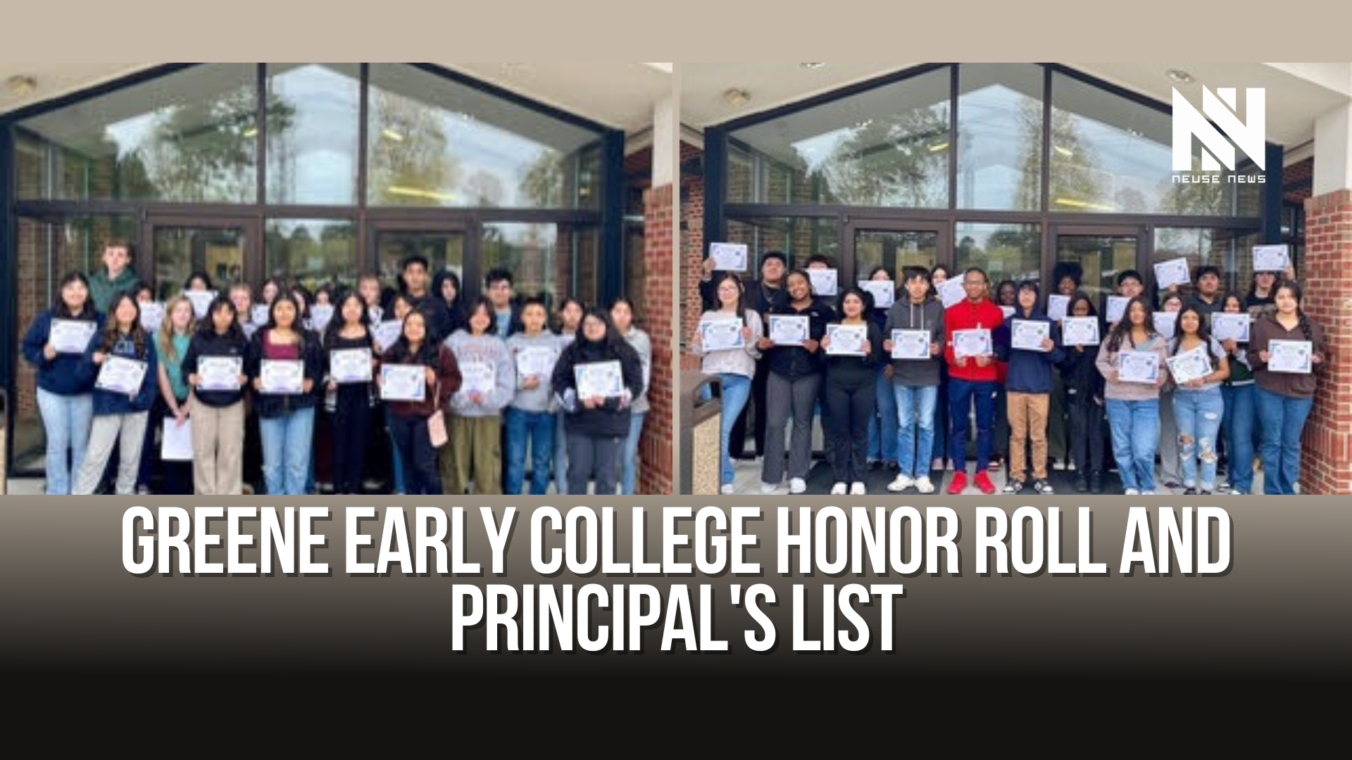 Greene Early College Honor Roll and Principal's List — Neuse News