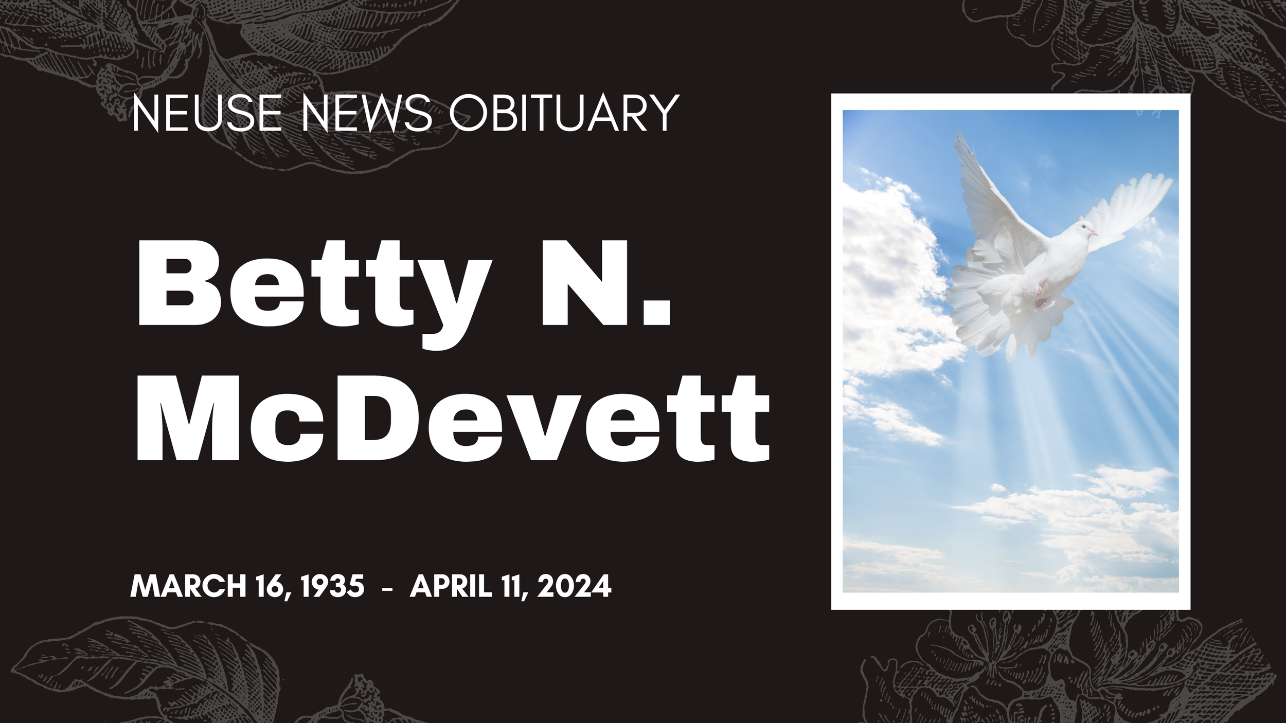 Obituary: Betty N. McDevett — Neuse News