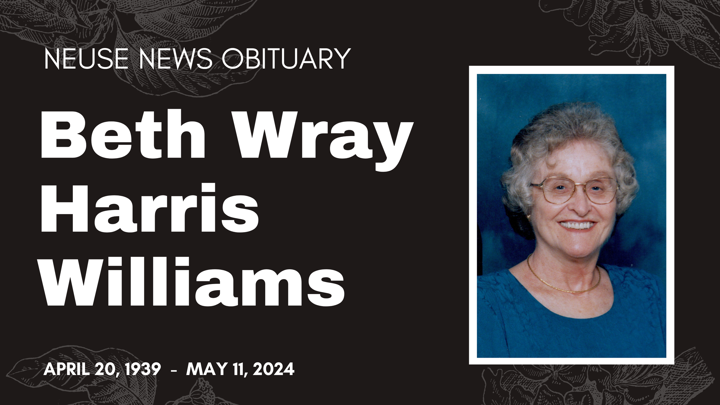 Obituary: Beth Wray Harris Williams — Neuse News