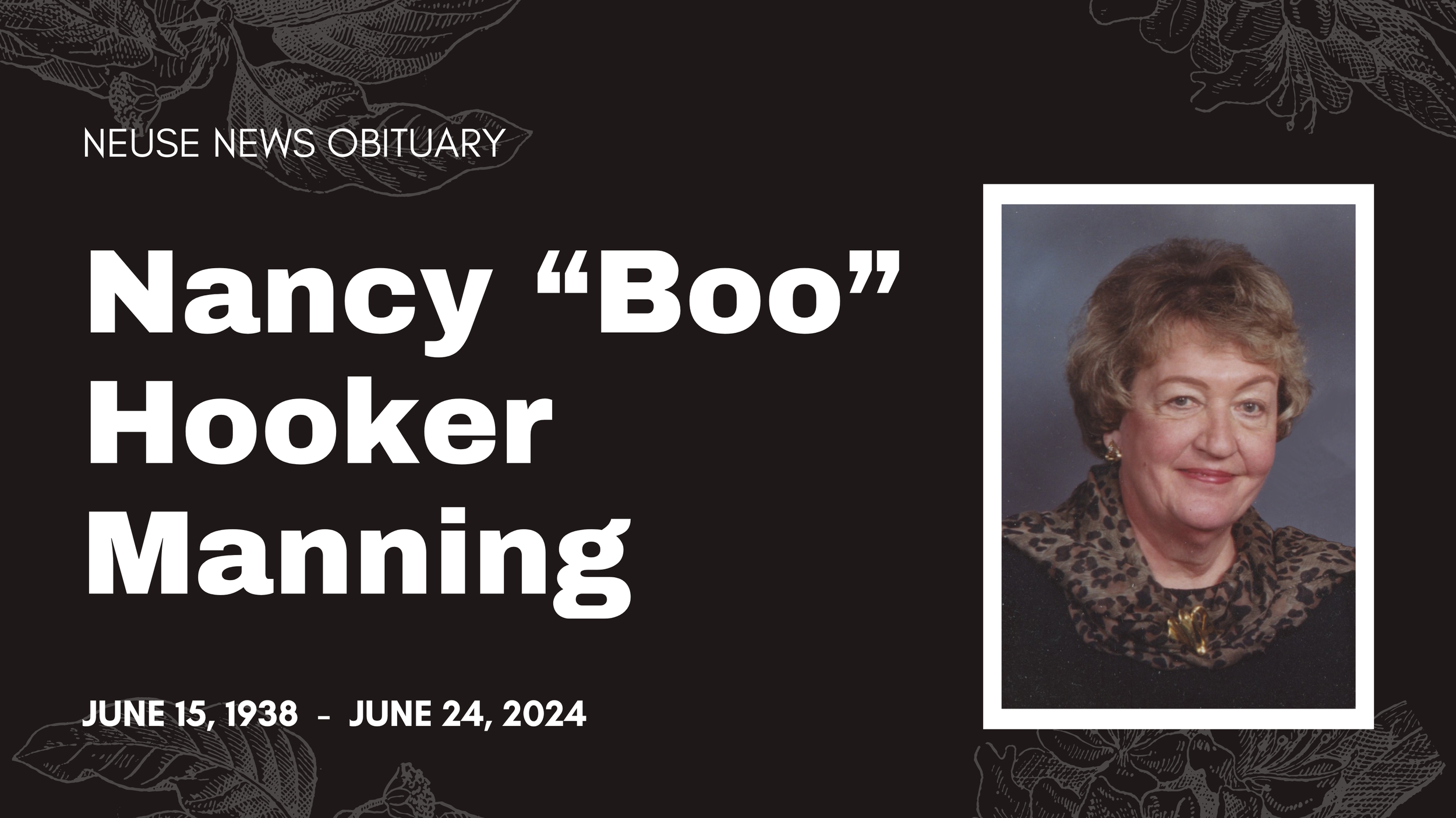Obituary: Nancy “Boo” Hooker Manning — Neuse News