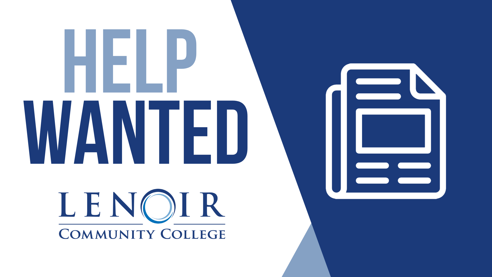 Help Wanted: Director of Small Business Center — Neuse News