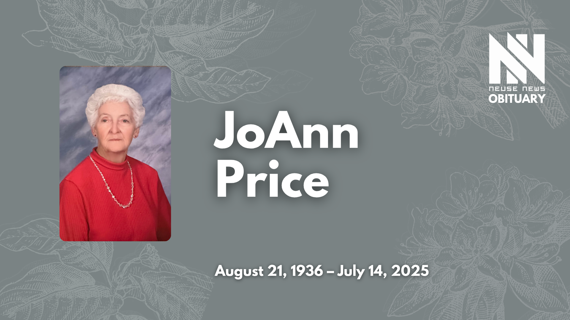 Obituary: JoAnn Price — Neuse News