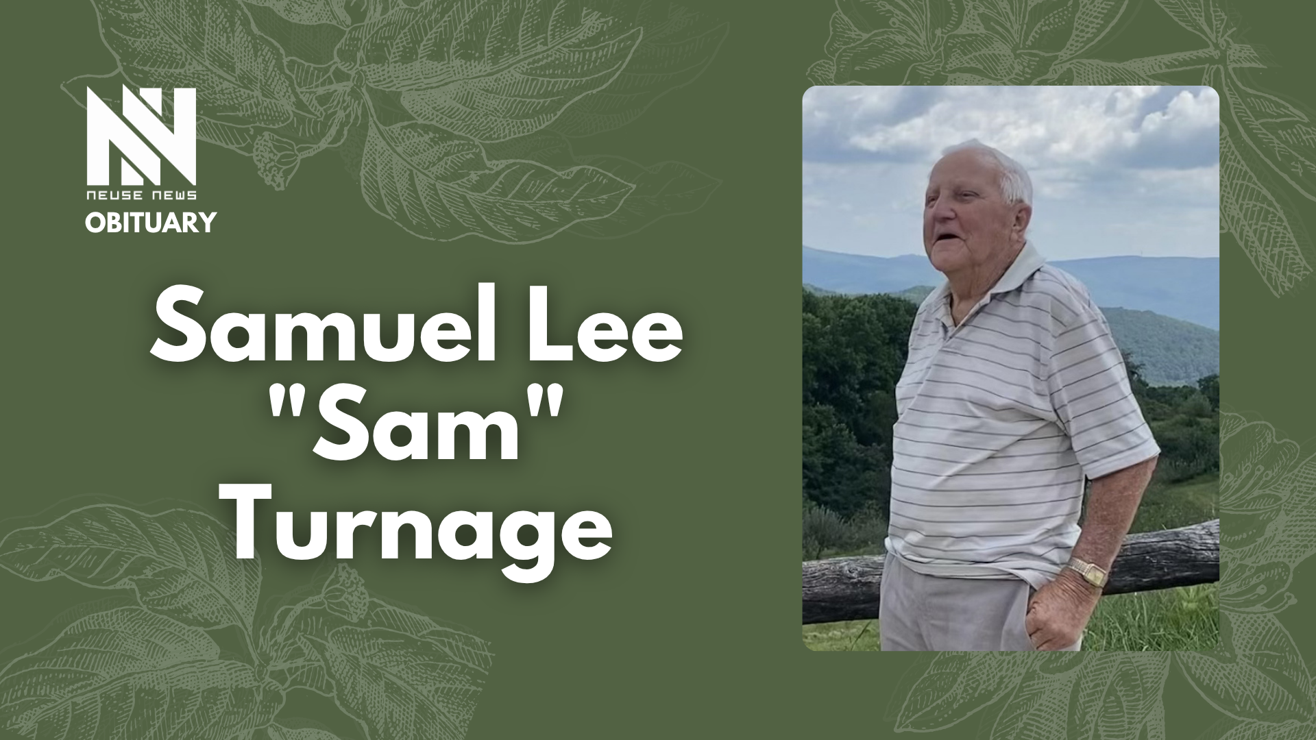 Obituary: Samuel Lee "Sam" Turnage — Neuse News