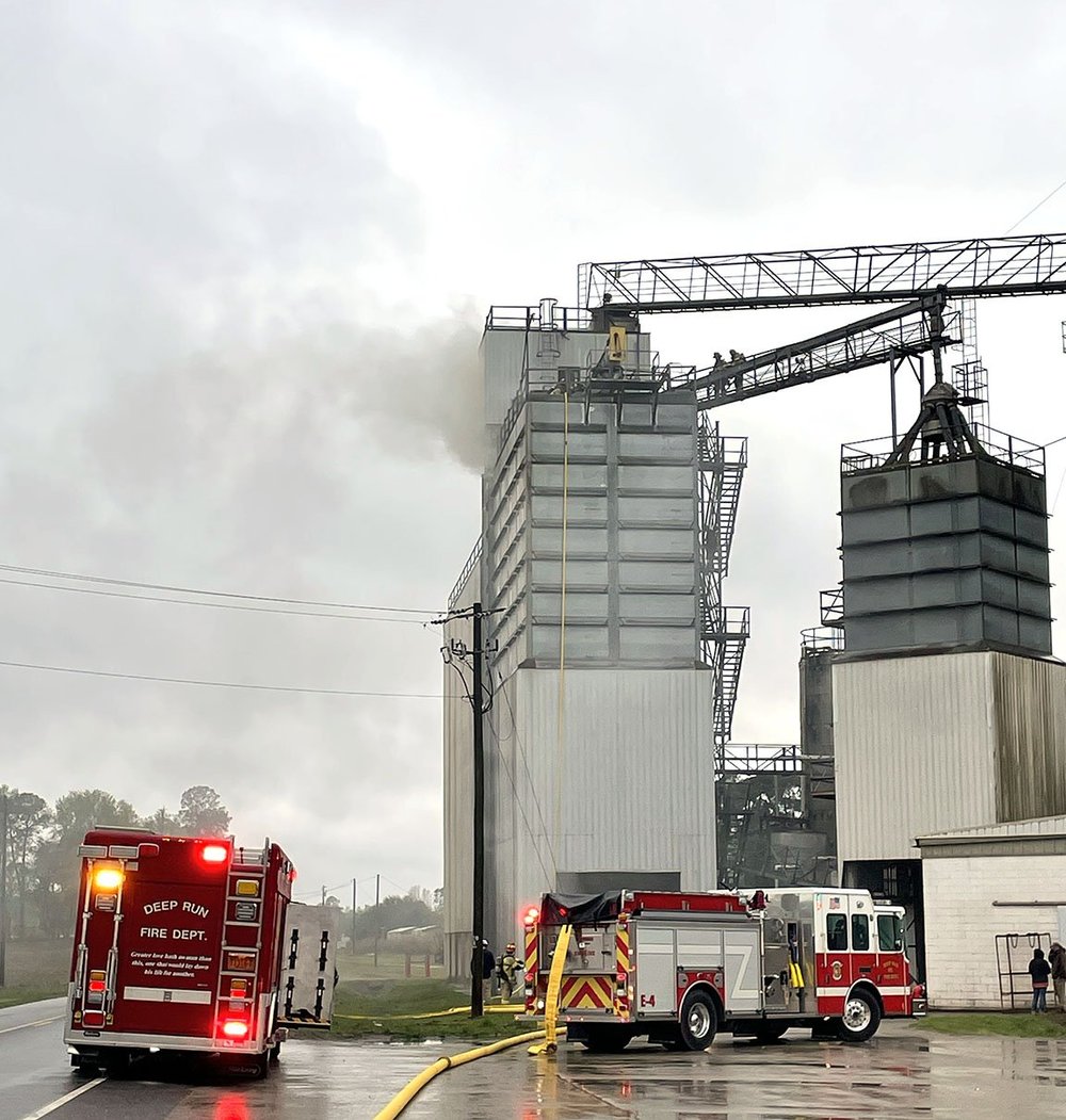 Grain Bin Fire in Deep Run — Neuse News