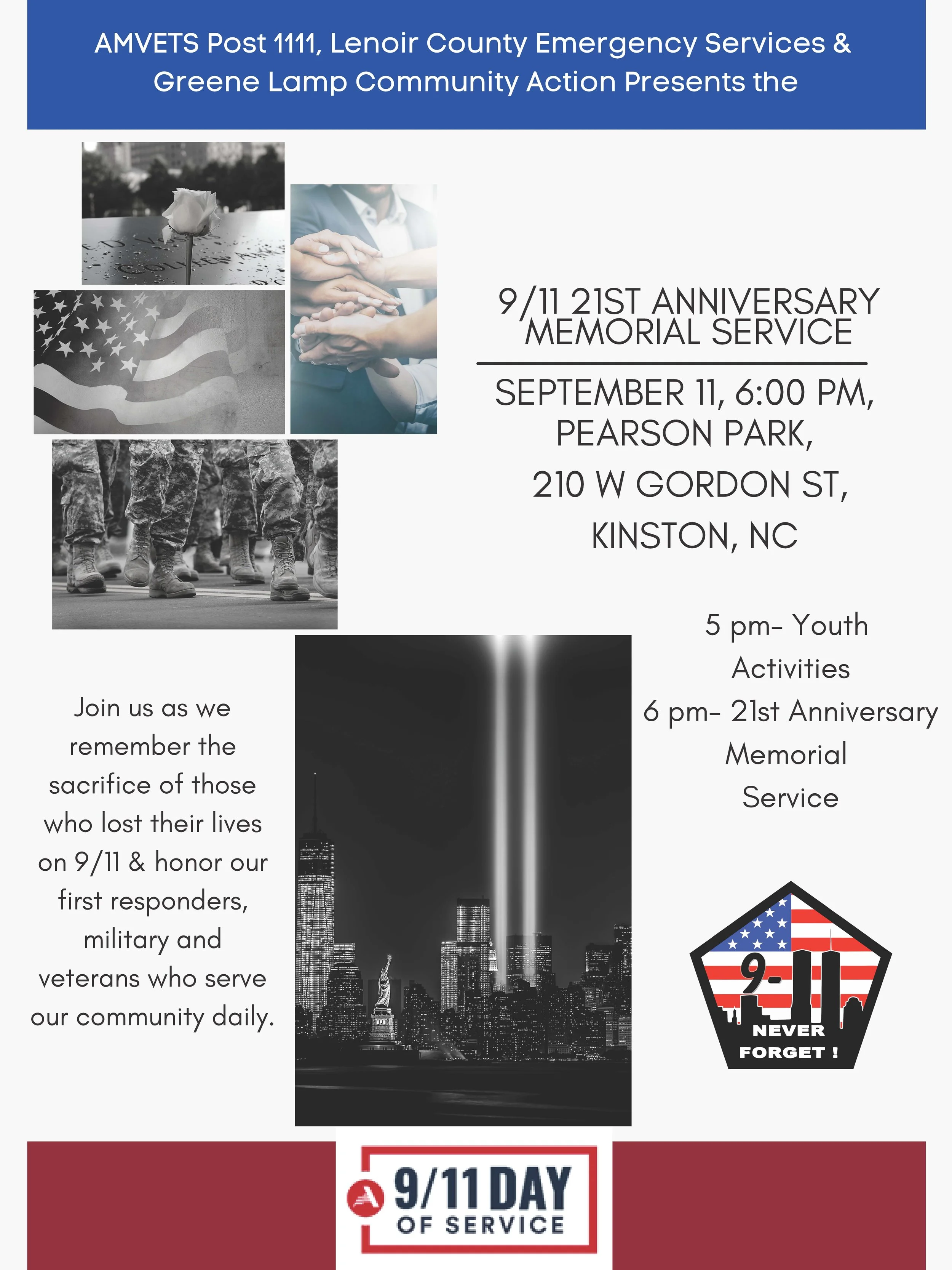 9/11 21st anniversary memorial service on Sunday — Neuse News