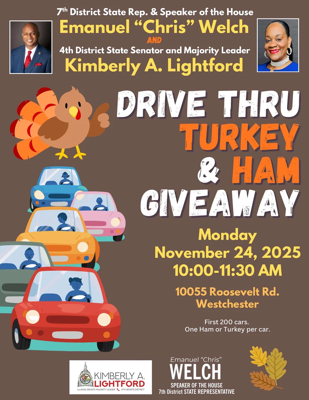 Drive Thru Turkey & Ham Giveaway — Emanuel "Chris" Welch, Speaker of ...
