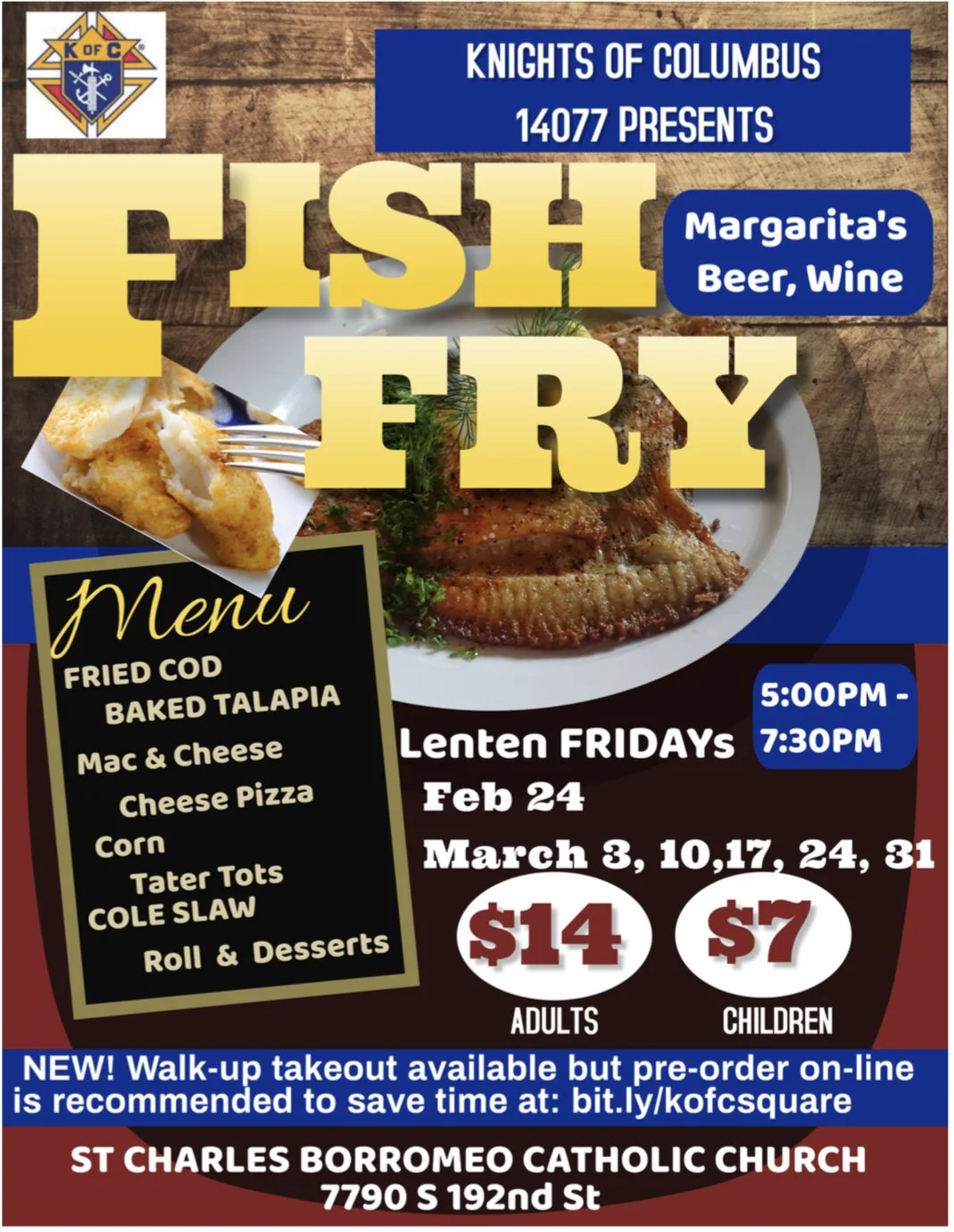 Church Fish Fry Flyer