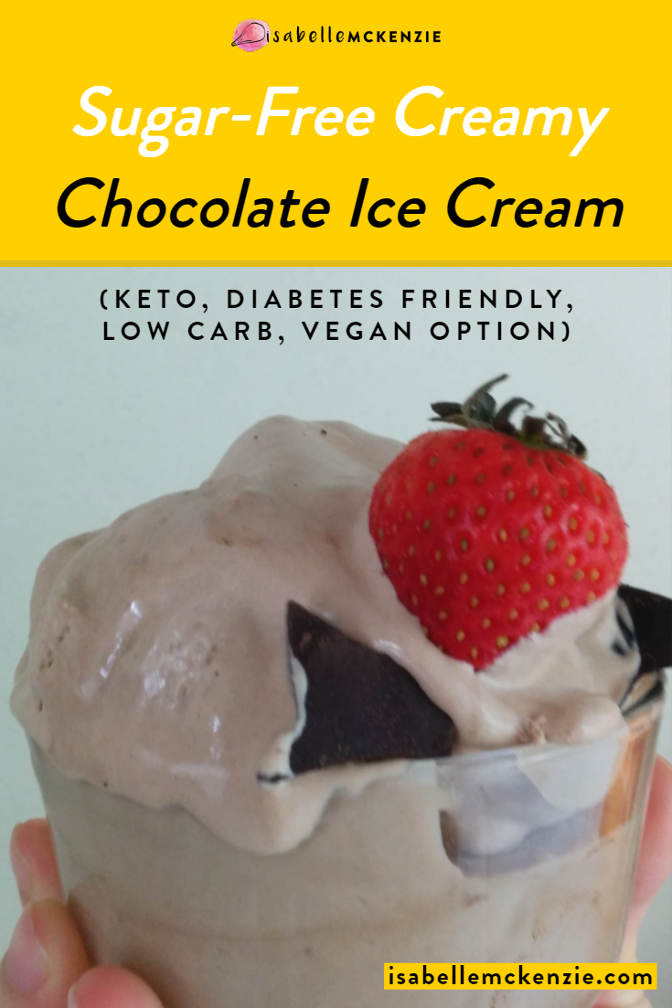The Best Creamy Sugar-Free Chocolate Ice Cream (Keto, Diabetes Friendly ...