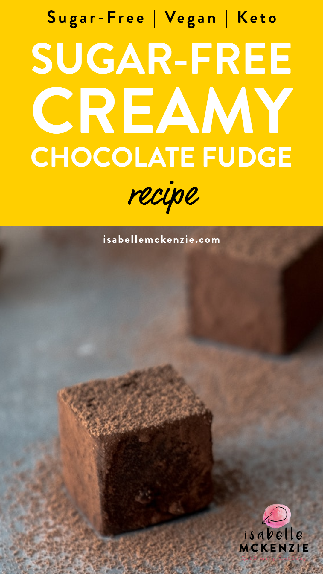 Sugar-Free Creamy Chocolate Fudge (Vegan, Keto, Low-Carb) — Isabelle ...