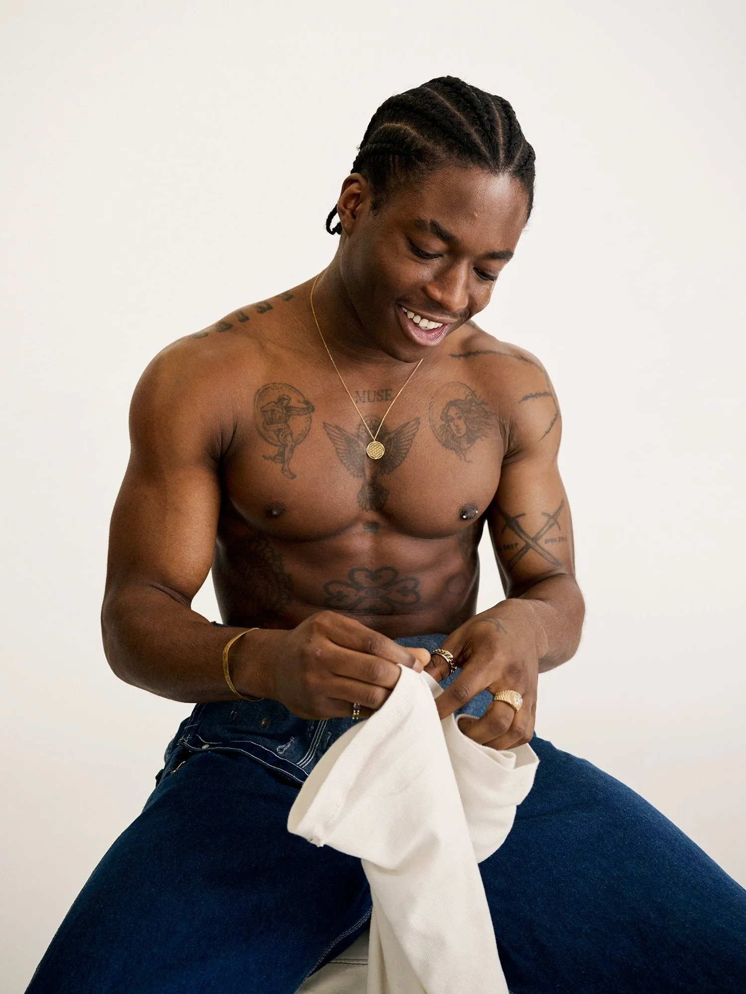 Asap Rocky Tattoo On Stomach