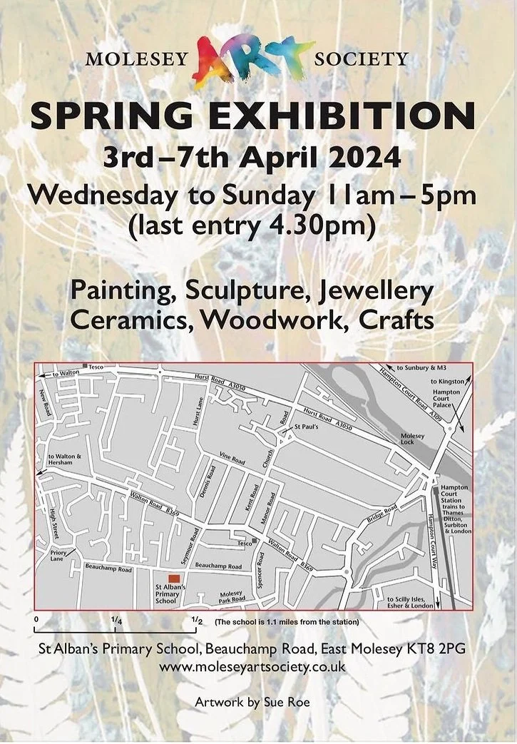 Molesey Art Society Spring Exhibition | 3-7 April 2024 — Leigh Picture Framers & Calico Bird