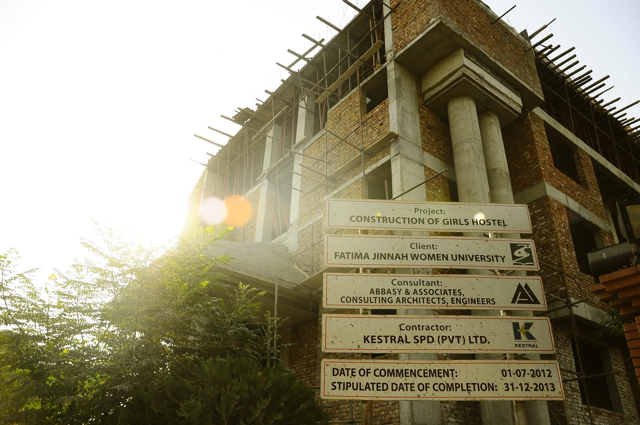 Fatima Jinnah Women's University — Astral Constructors (Pvt) Ltd