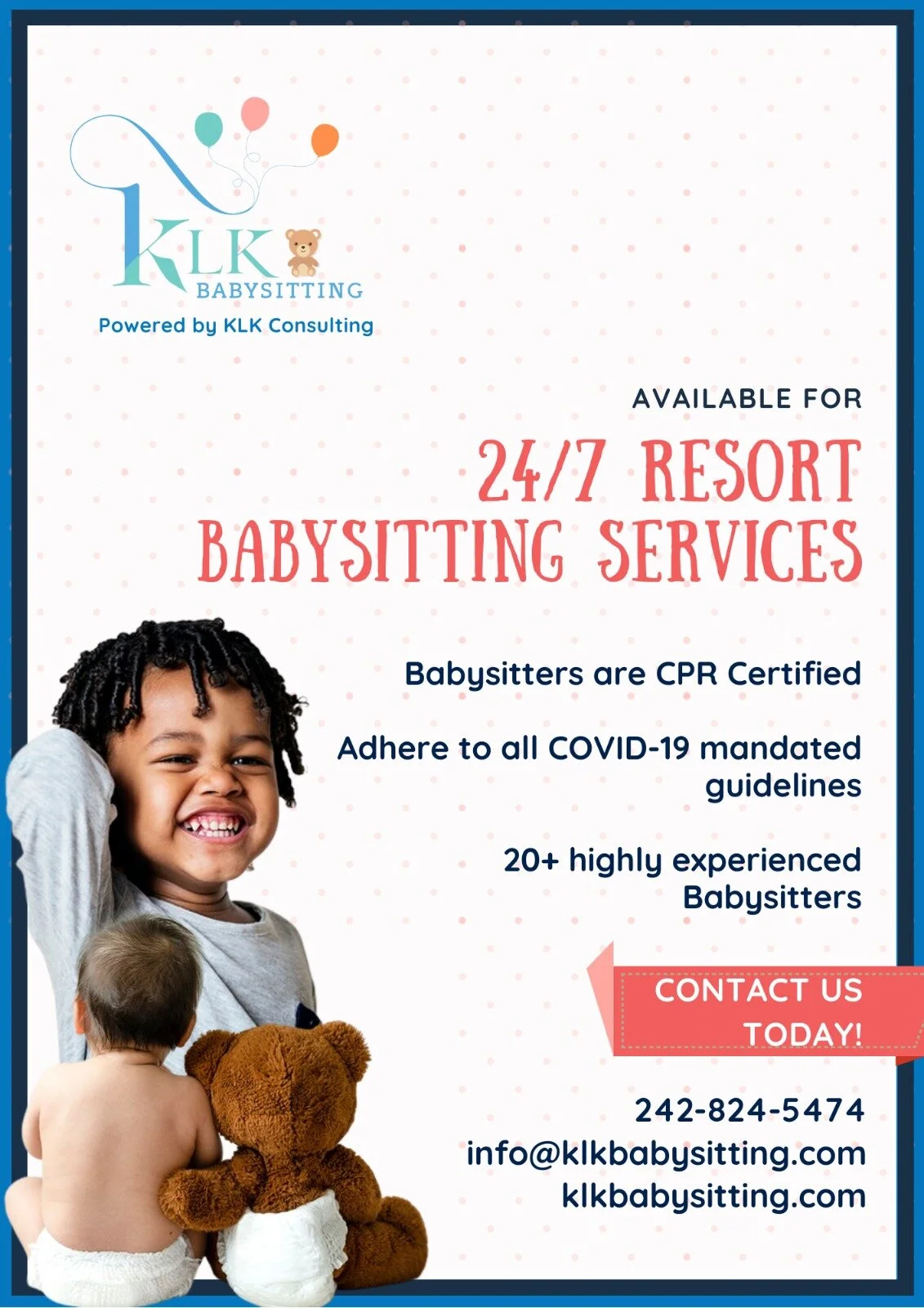 Resort Babysitting Services — KLK Consulting Ltd