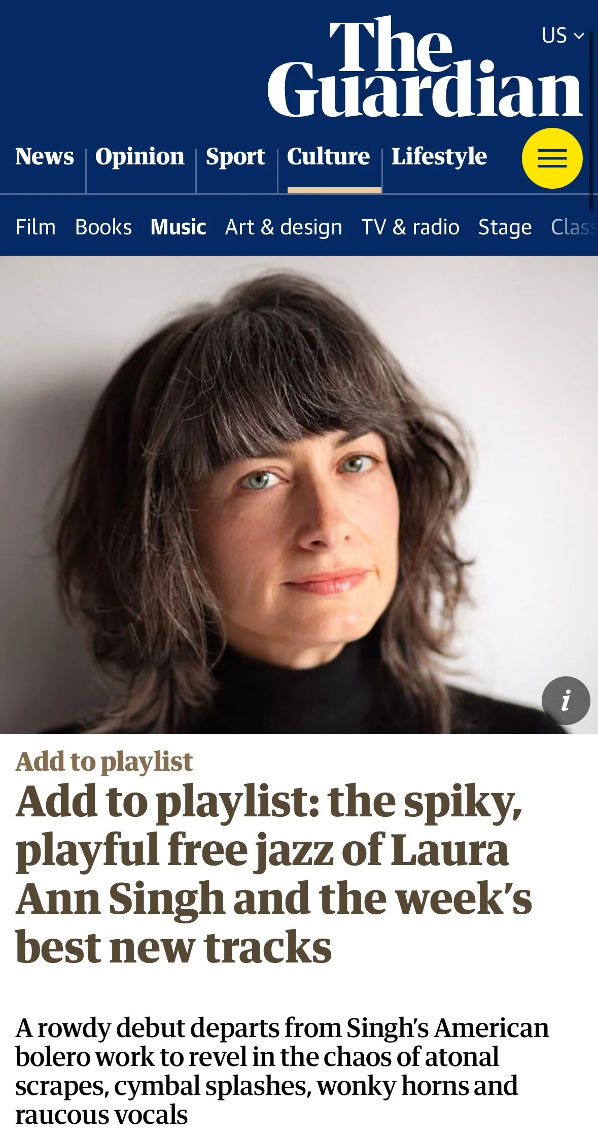 Laura Ann Singh Featured in The Guardian — Out Of Your Head Records
