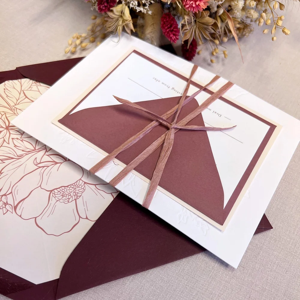 Invitations With Raffia