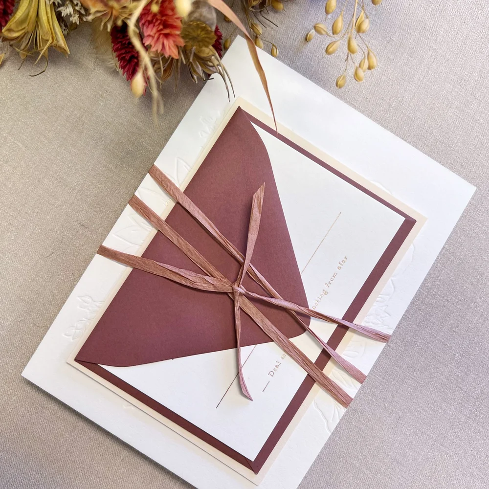 Invitations With Raffia