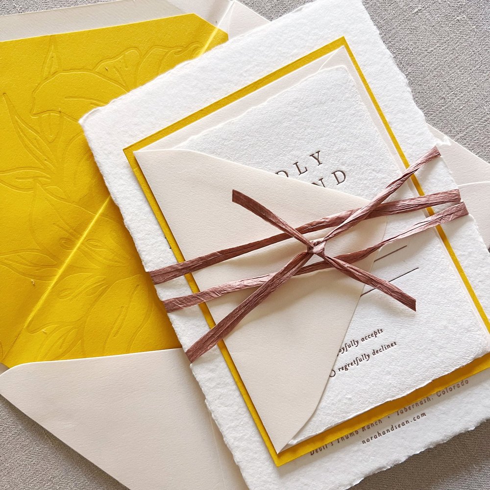 Invitations With Raffia