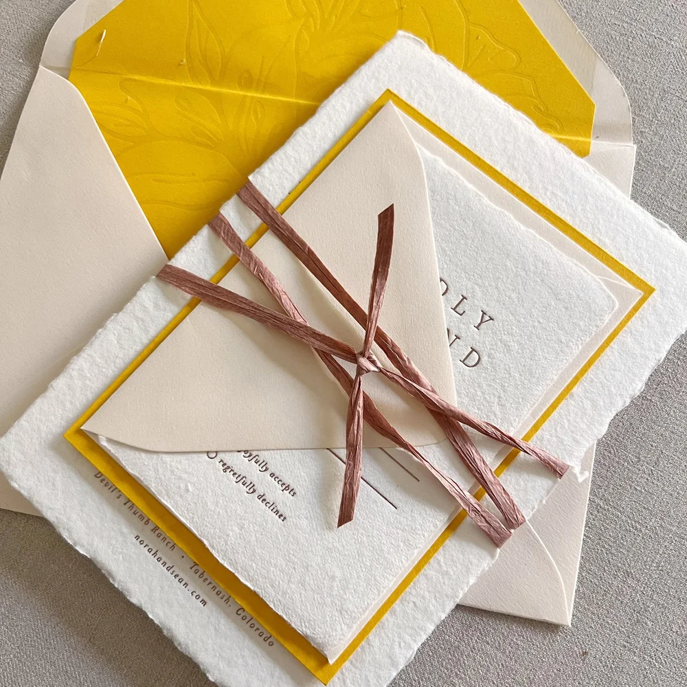 Invitations With Raffia