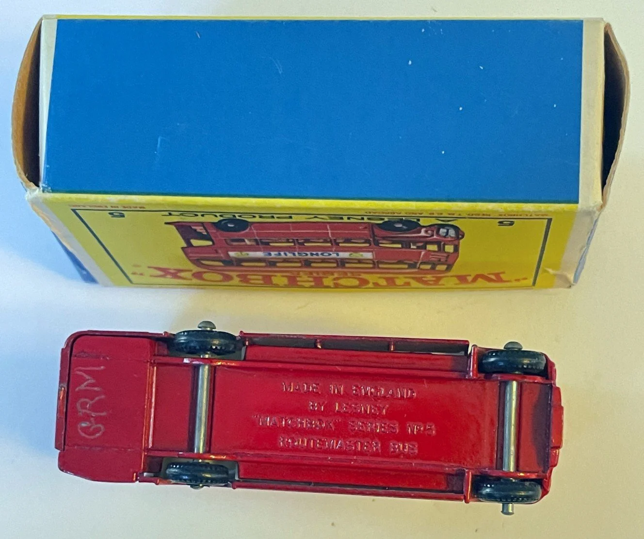 Clean Boxed Matchbox 5C7 Double Decker Bus — Tobias Toys & Trains