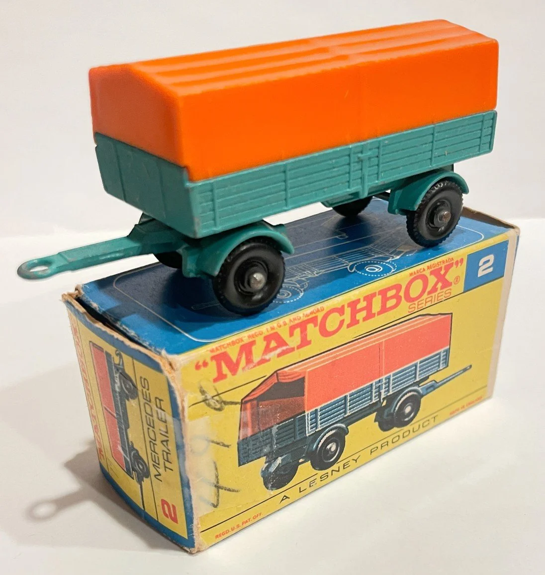 Boxed Matchbox 2A1 Mercedes Trailer — Tobias Toys & Trains