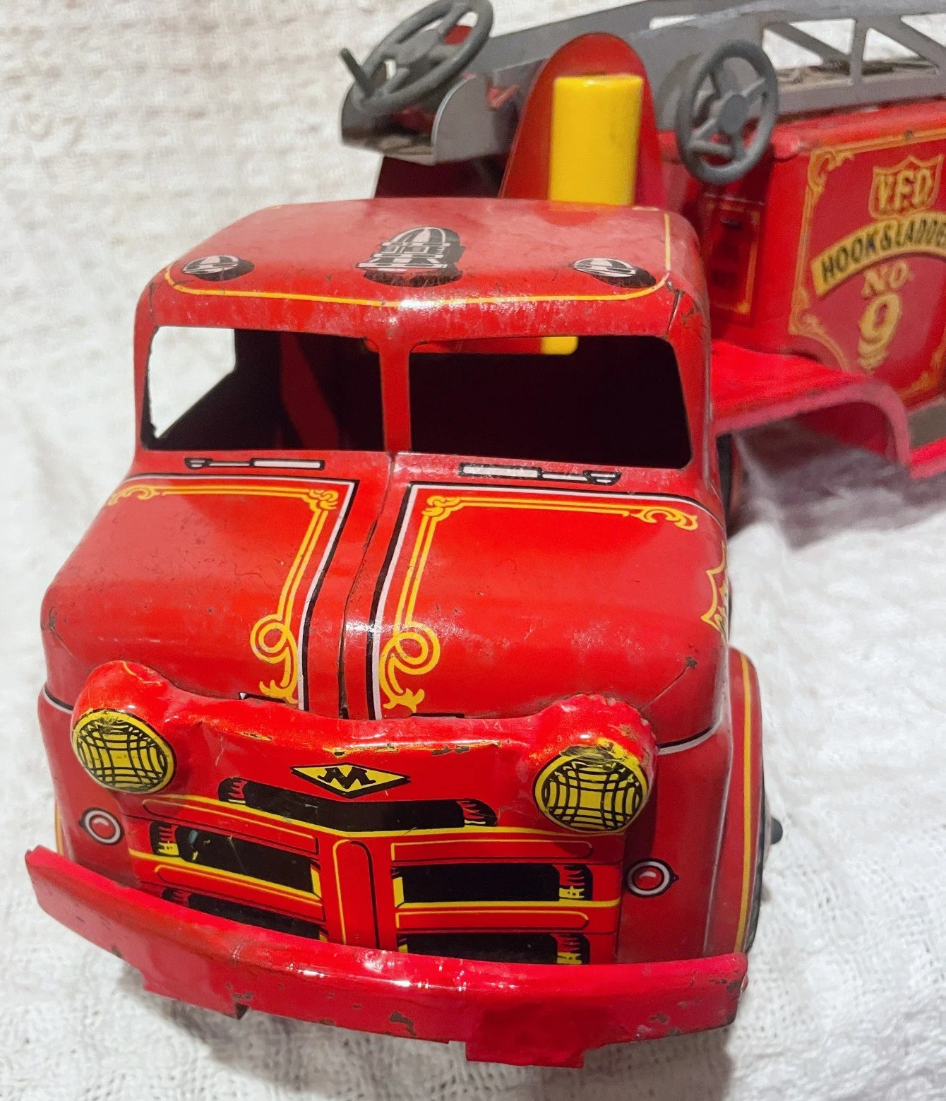 1957 Marx Fire Aerial Ladder Truck — Tobias Toys & Trains