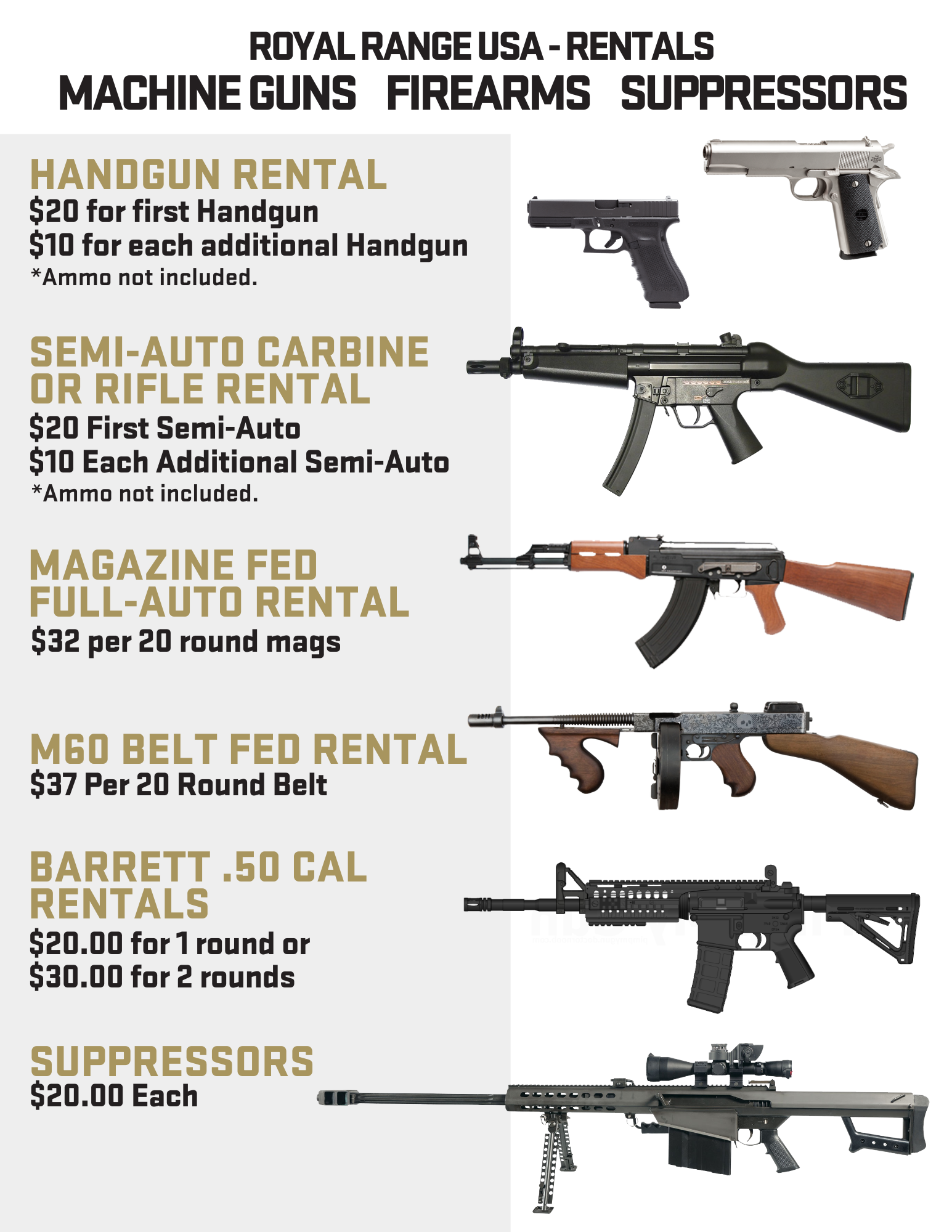 List Of Guns