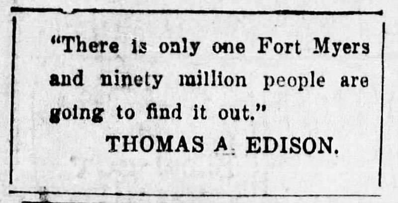 News of Old — Edison Park Fort Myers FL