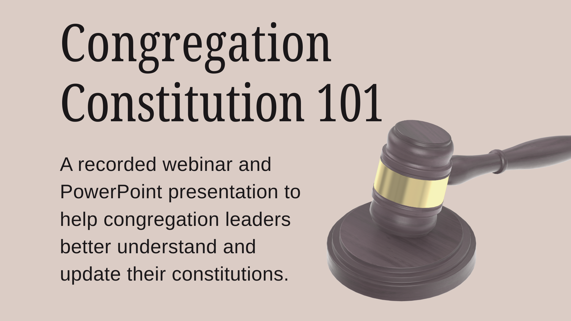 Congregation Constitution 101 — Northwest Intermountain Synod, ELCA