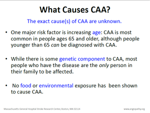 What is CAA? — Cerebral Amyloid Angiopathy