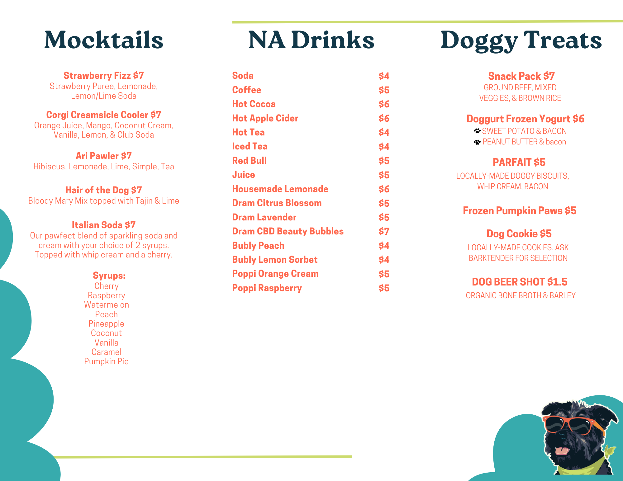 Menu | Omaha Dog Bar