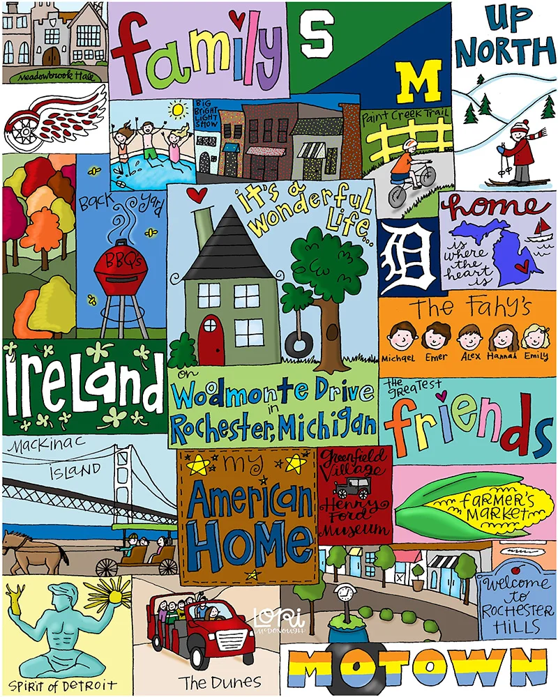 Personalized Illustrated Collages — Lori McDonough