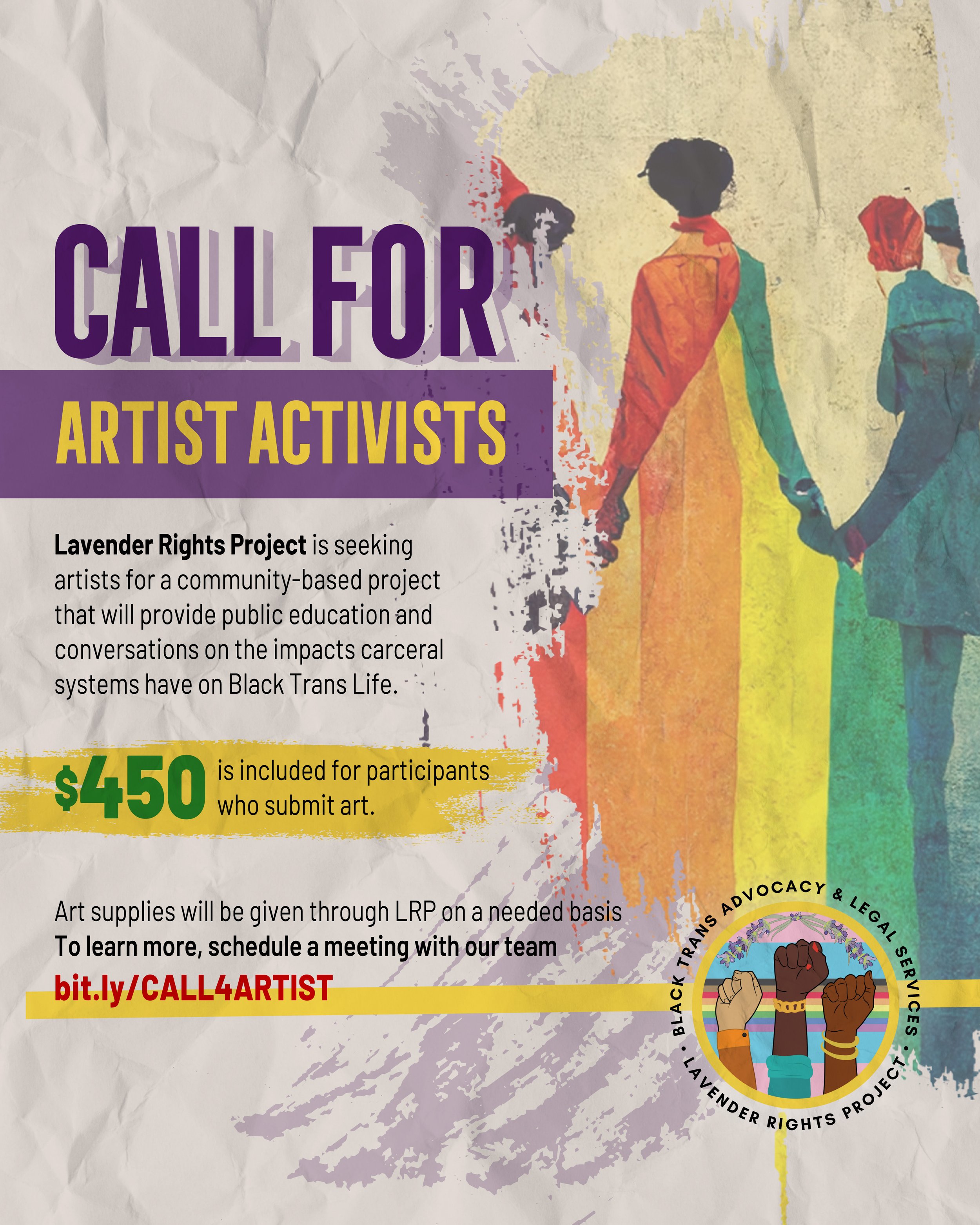 Call for Black Trans Artist Activists! — Lavender Rights Project