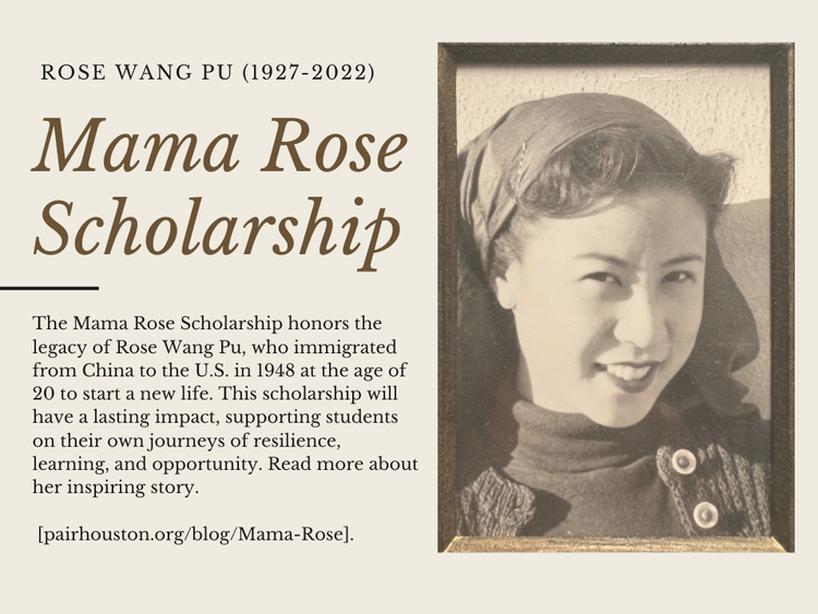 Carrying Forward a Legacy: The Mama Rose Scholarship — PAIR Houston