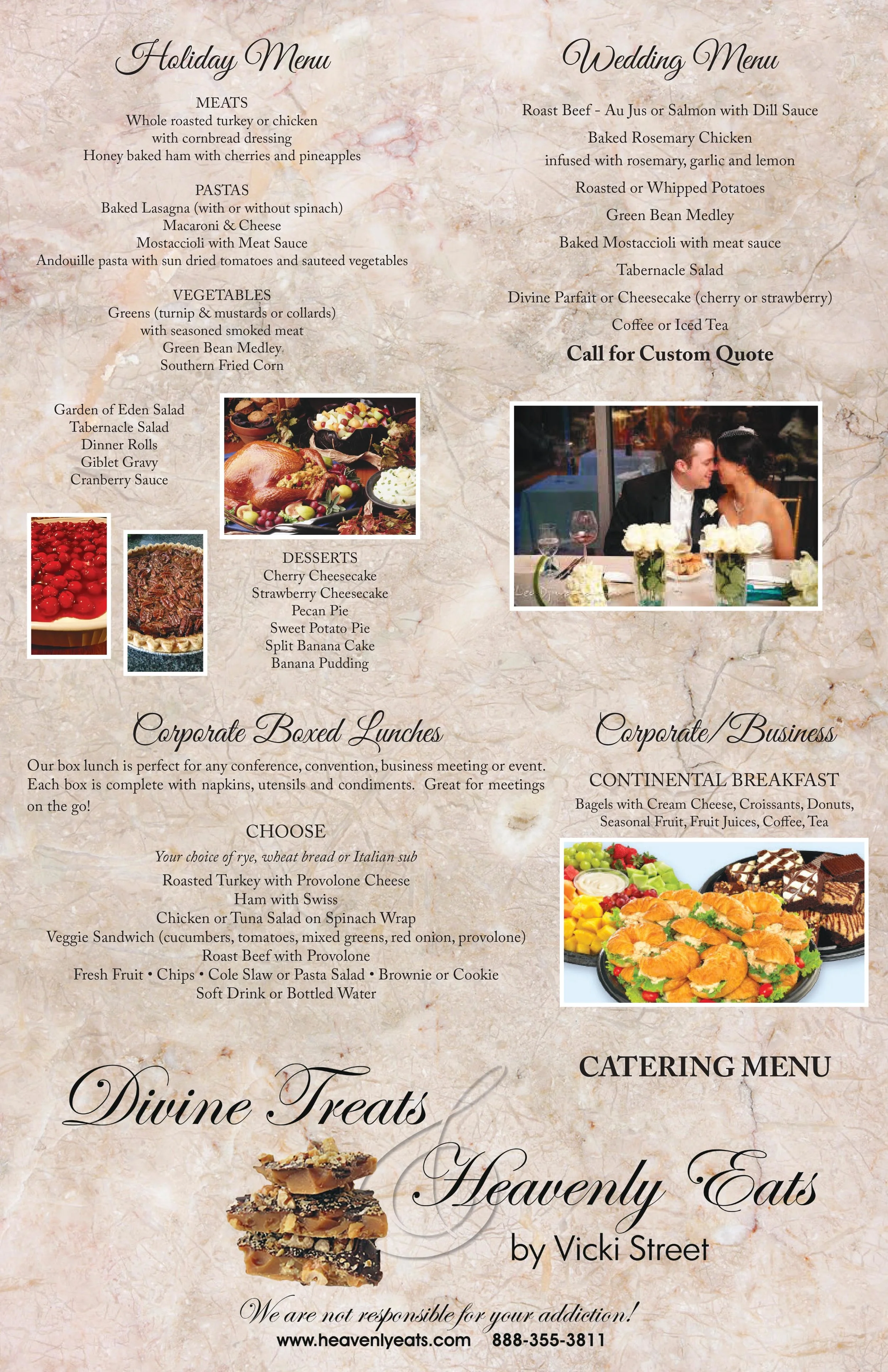 Menu — Divine Treats & Heavenly Eats