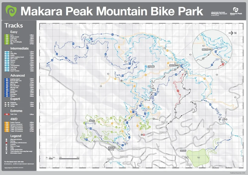 New Park Map released — Mākara Peak Mountain Bike Park