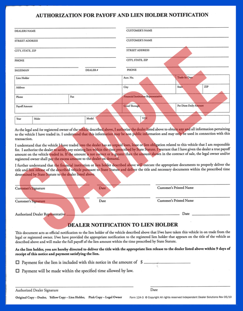 Reassignment of Title — Independent Dealer Solutions