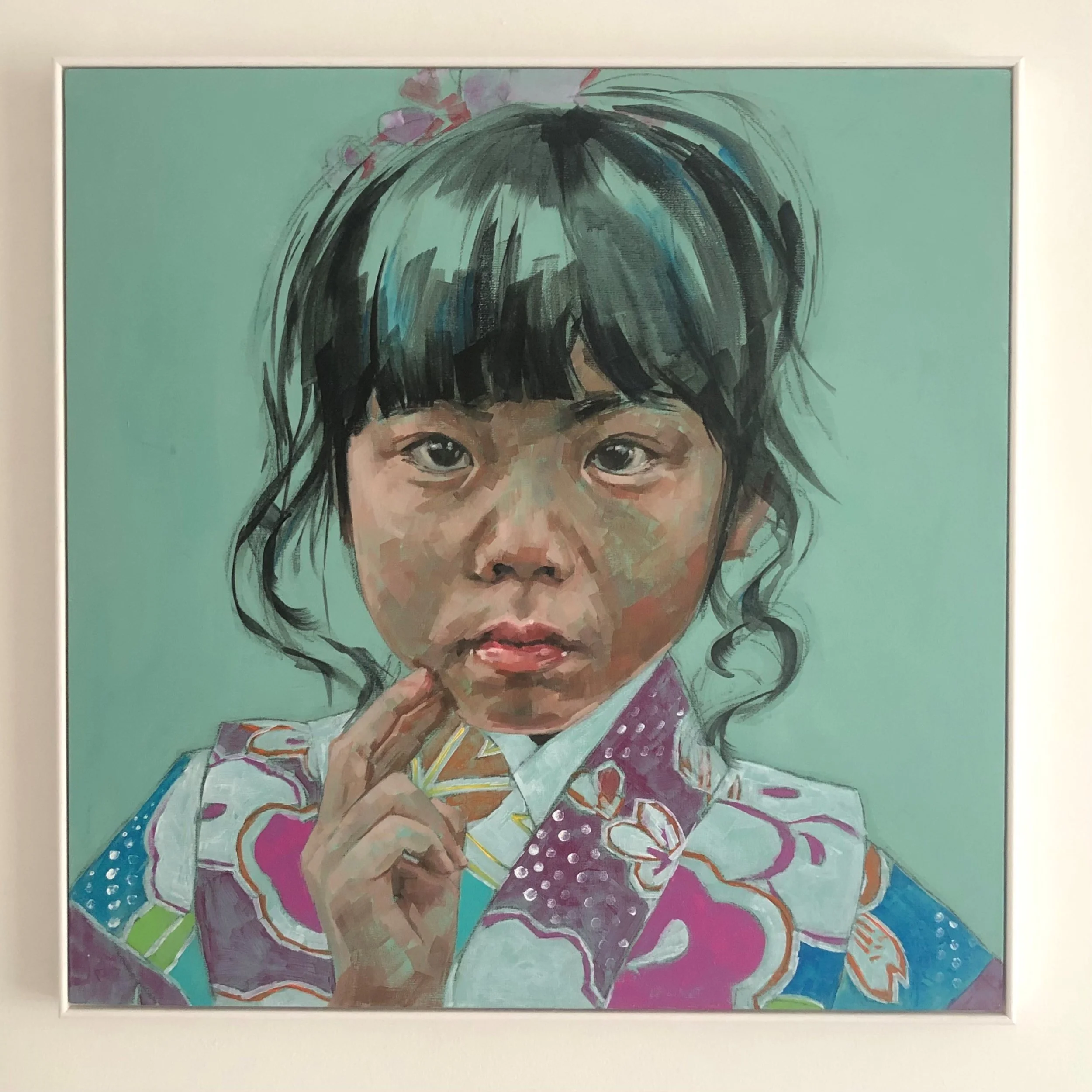 Expressive portrait painting by Flo Lee, contemporary UK Artist ...