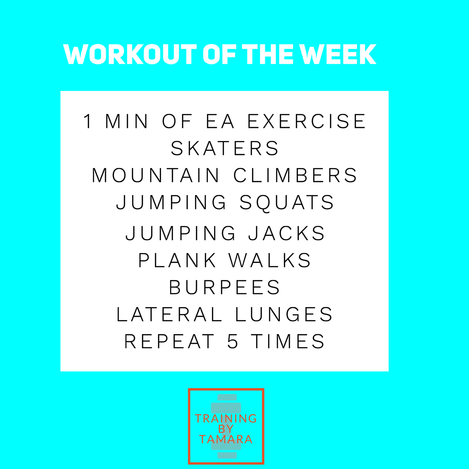 Workout of the Week — Training By Tamara