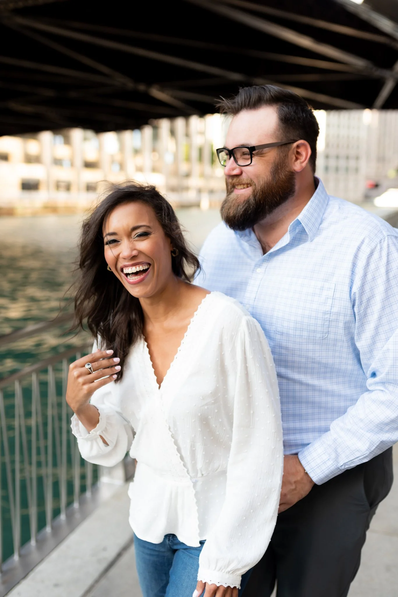 Chicago Riverwalk Engagement Photos | Brent & Lyndsay — Ashley Hamm ...