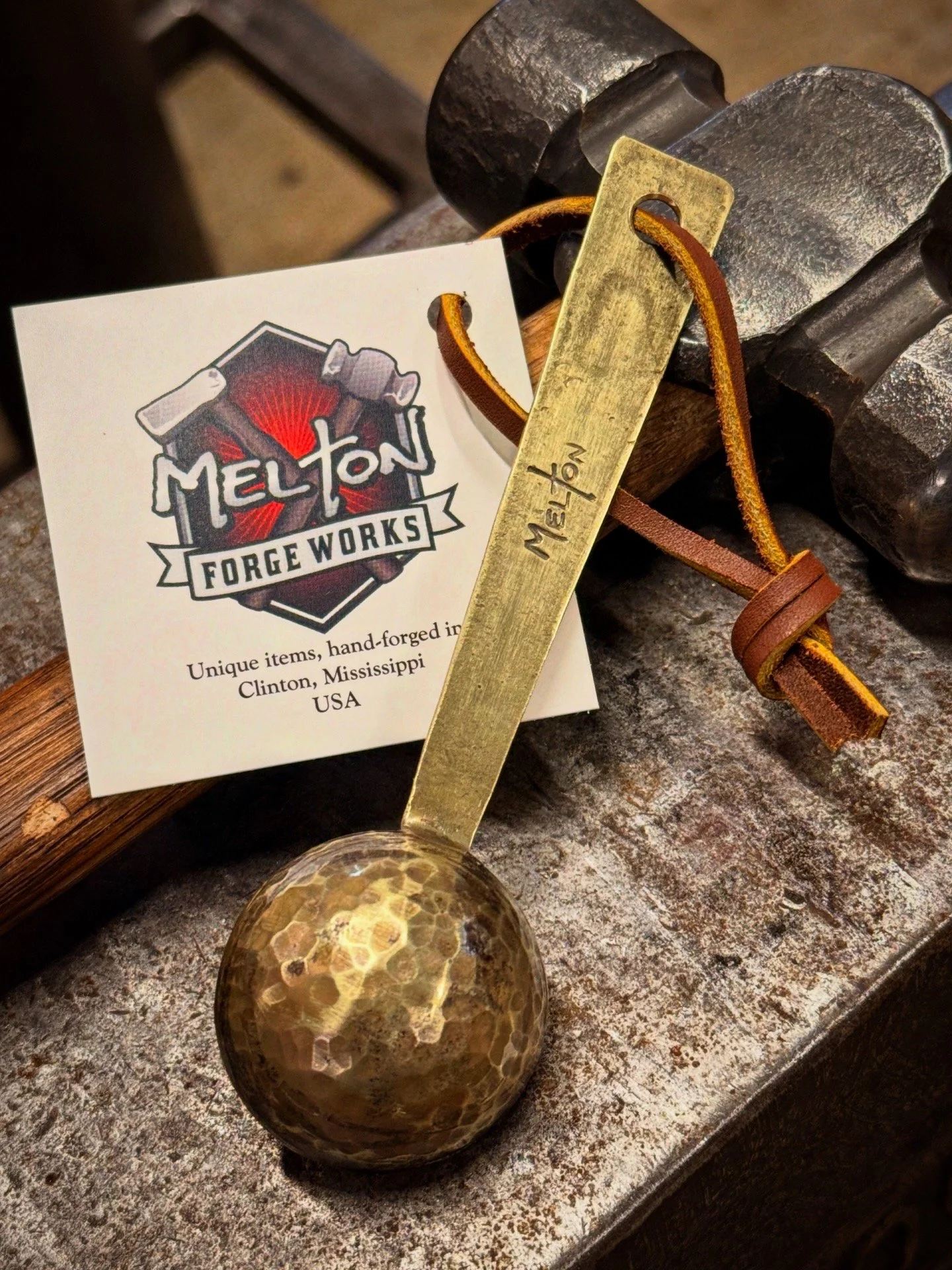 The Mini Brass Coffee Scoop — Melton Forge Works - DerekMelton.com