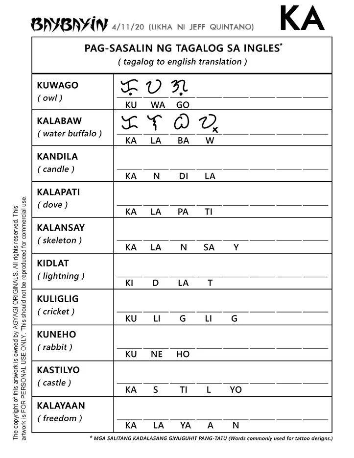 BAYBAYIN BLOG TYPE — AGYAGI