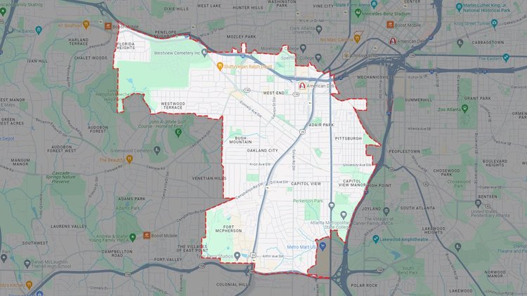 Atlanta Zip Code Guide and Map of Postal Code Locations — Justin Landis ...
